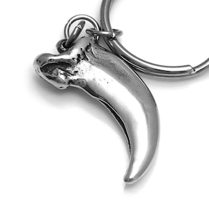 Wolf Claw Keychain Handmade in Polished Pewter, Hand Carved Design - Etsy