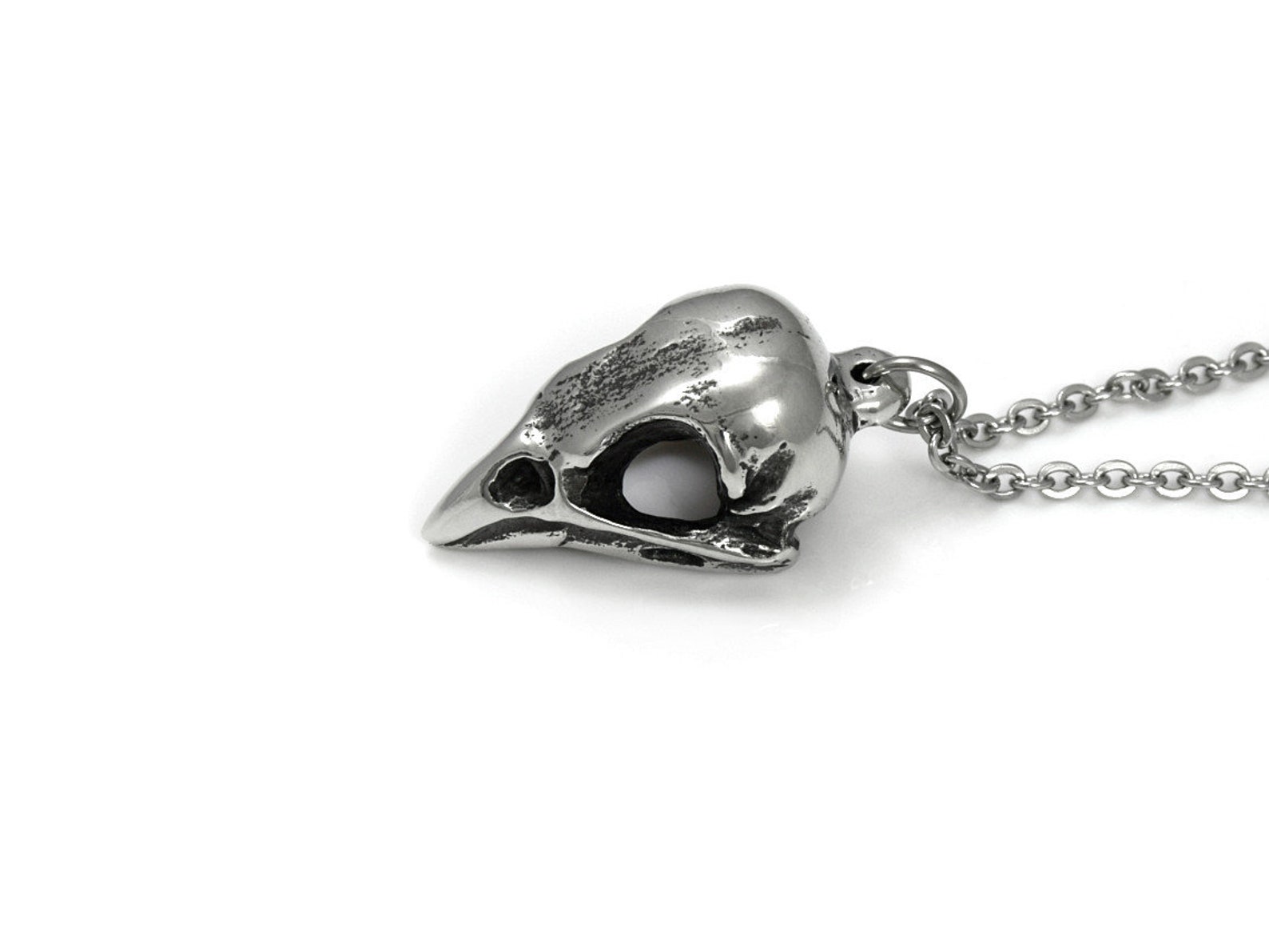 Sparrow Skull Pendant Necklace Handmade Bird Jewelry | Etsy