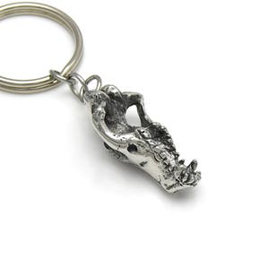 Fox Skull Keychain Animal Key Holder Handmade in Pewter - Etsy