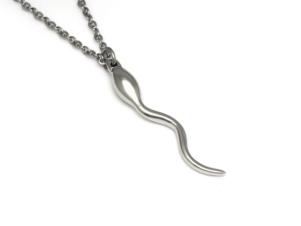 Sperm Necklace Semen Male Fertility Jewelry in Pewter | Etsy