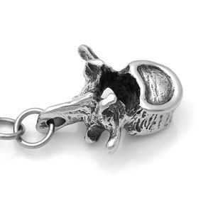 Handmade Lumbar Vertebrae Keychain in Pewter, Scoliosis Chiropractor - Etsy