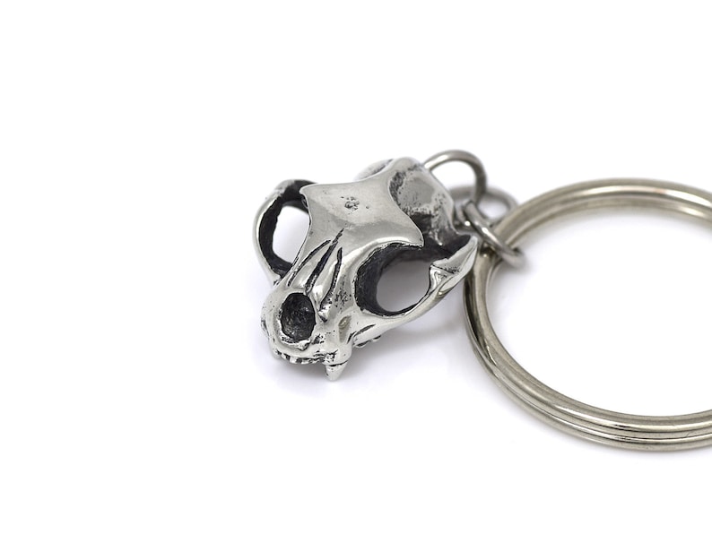 Lynx Skull Keychain Bobcat Charm Wild Cat Keyring - Etsy