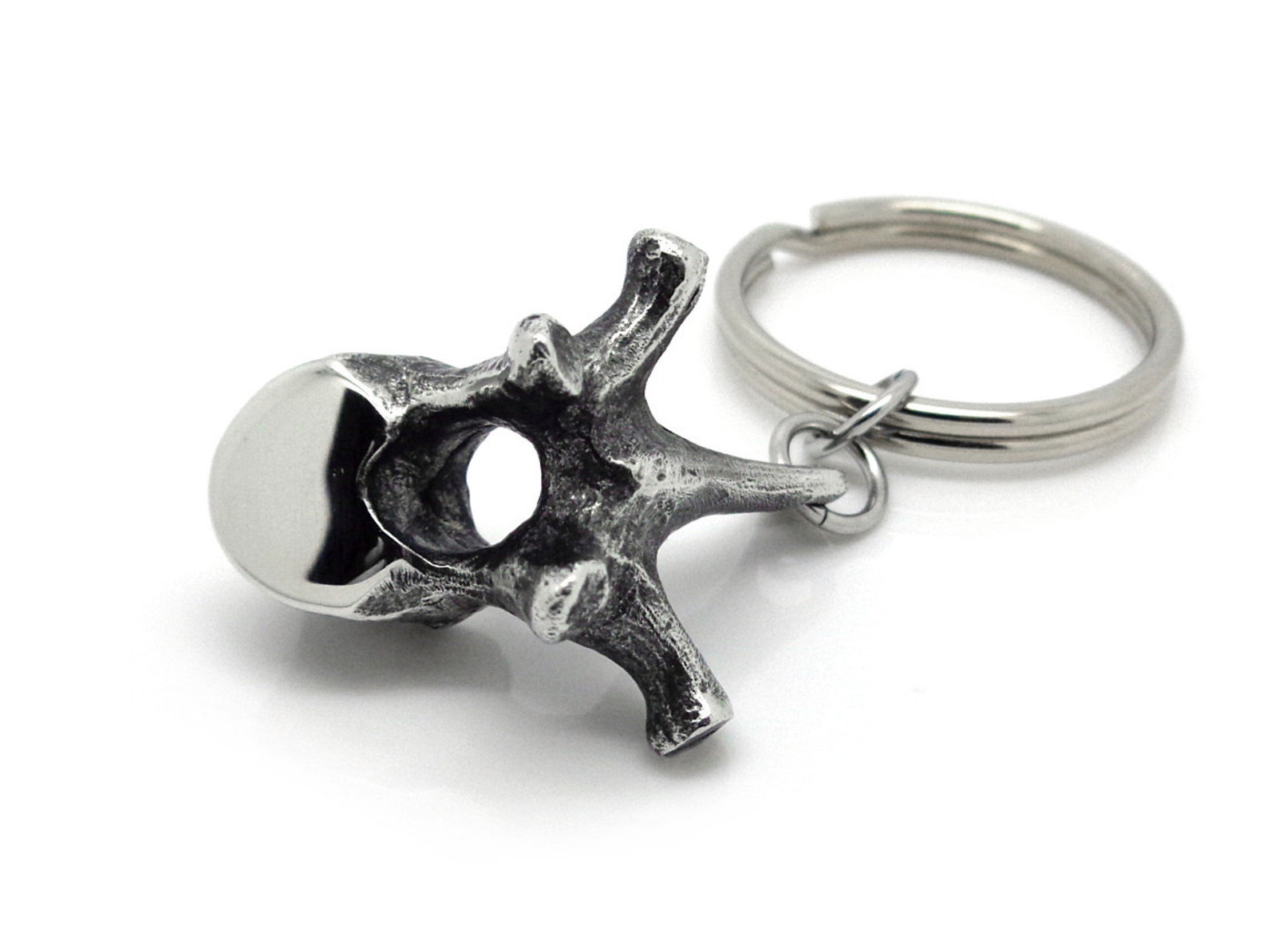 Human Vertebra Keychain in Pewter Thoracic Anatomy | Etsy