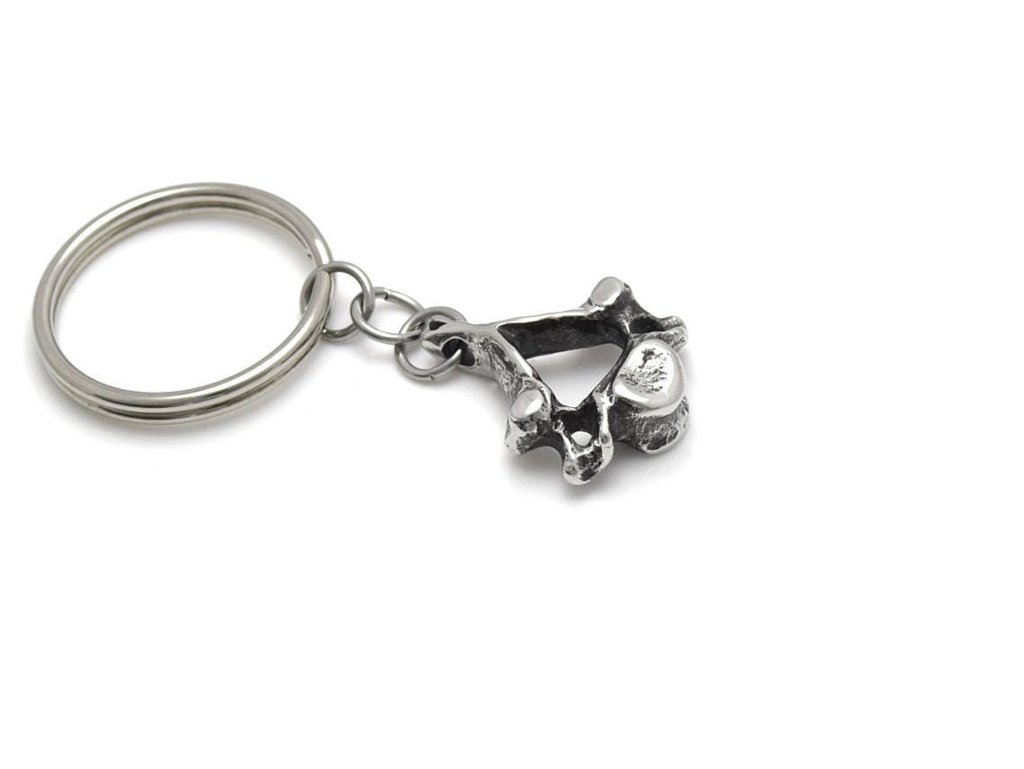 Human Cervical Vertebra Keychain Spine Bone Charm Key | Etsy
