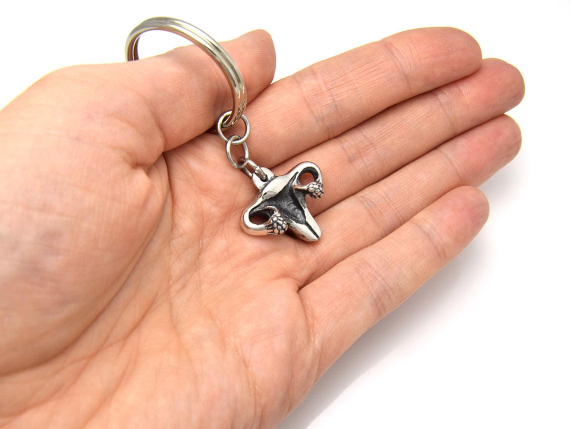 Uterus Keychain Womb Keyring Anatomical Key Holder in Pewter - Etsy