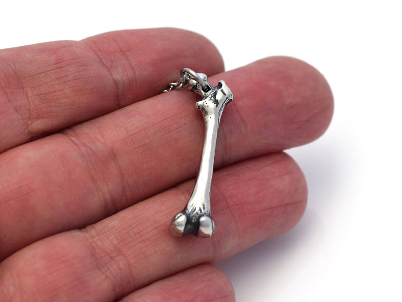Small Femur Bone Charm Necklace Human Anatomy Jewelry - Etsy