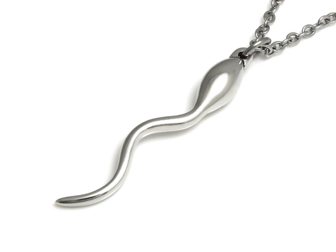 Sperm Necklace Semen Male Fertility Jewelry in Pewter | Etsy