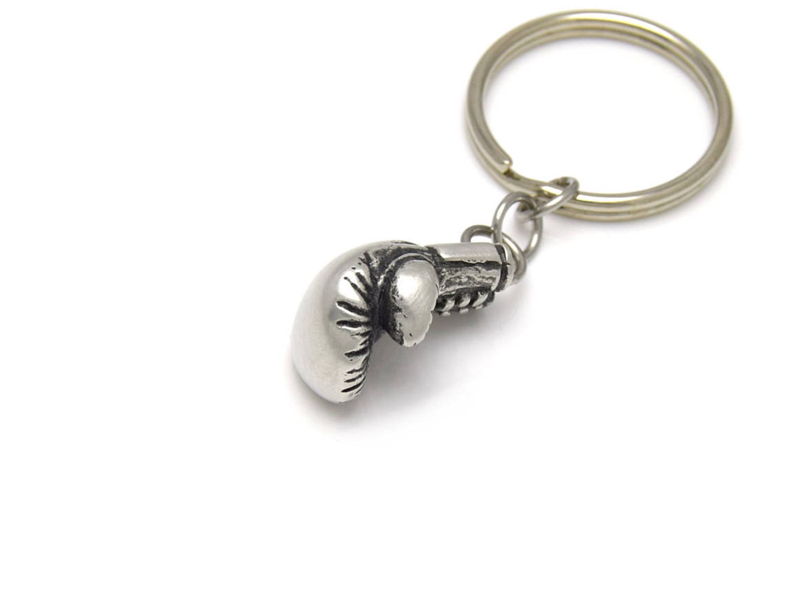 Boxing Glove Keychain in Pewter Muai Thai Sports Athlete | Etsy