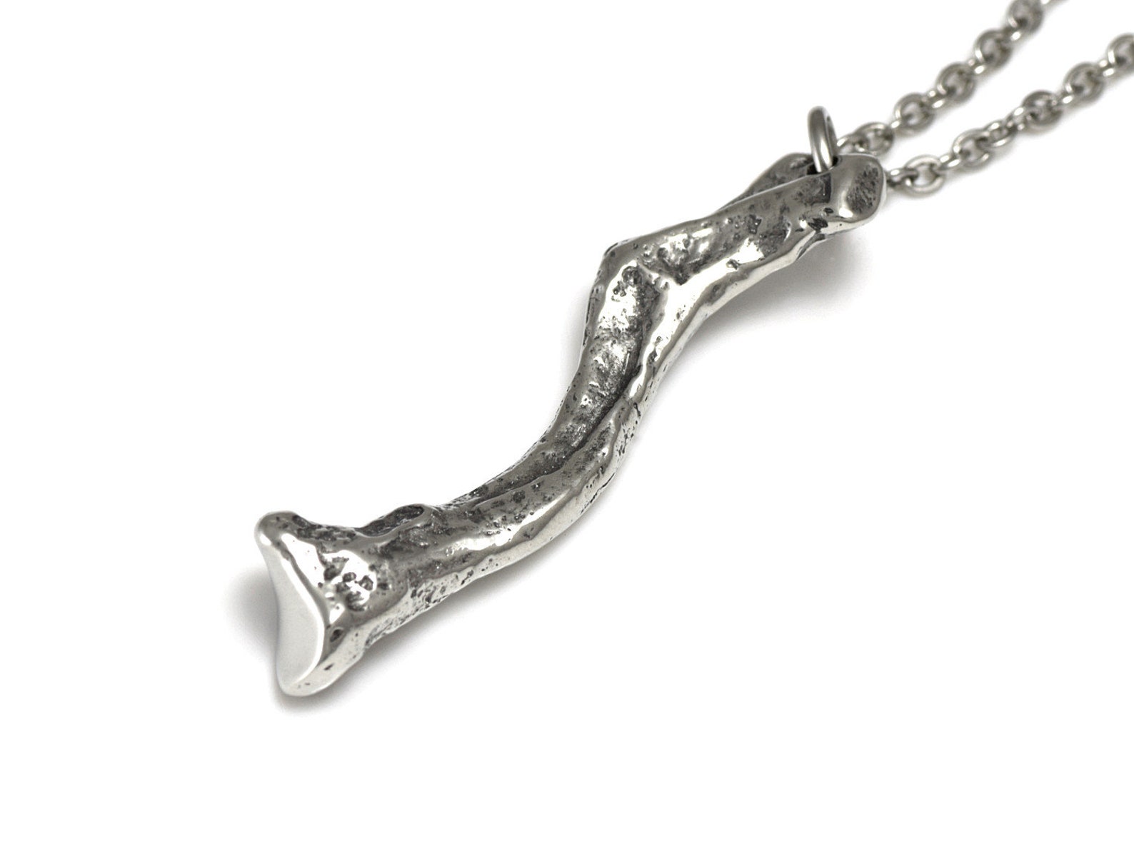 Human Clavicle Bone Necklace in Pewter Anatomical Collarbone | Etsy