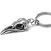 Handmade Crow Bird Skull Keychain in Pewter - Etsy