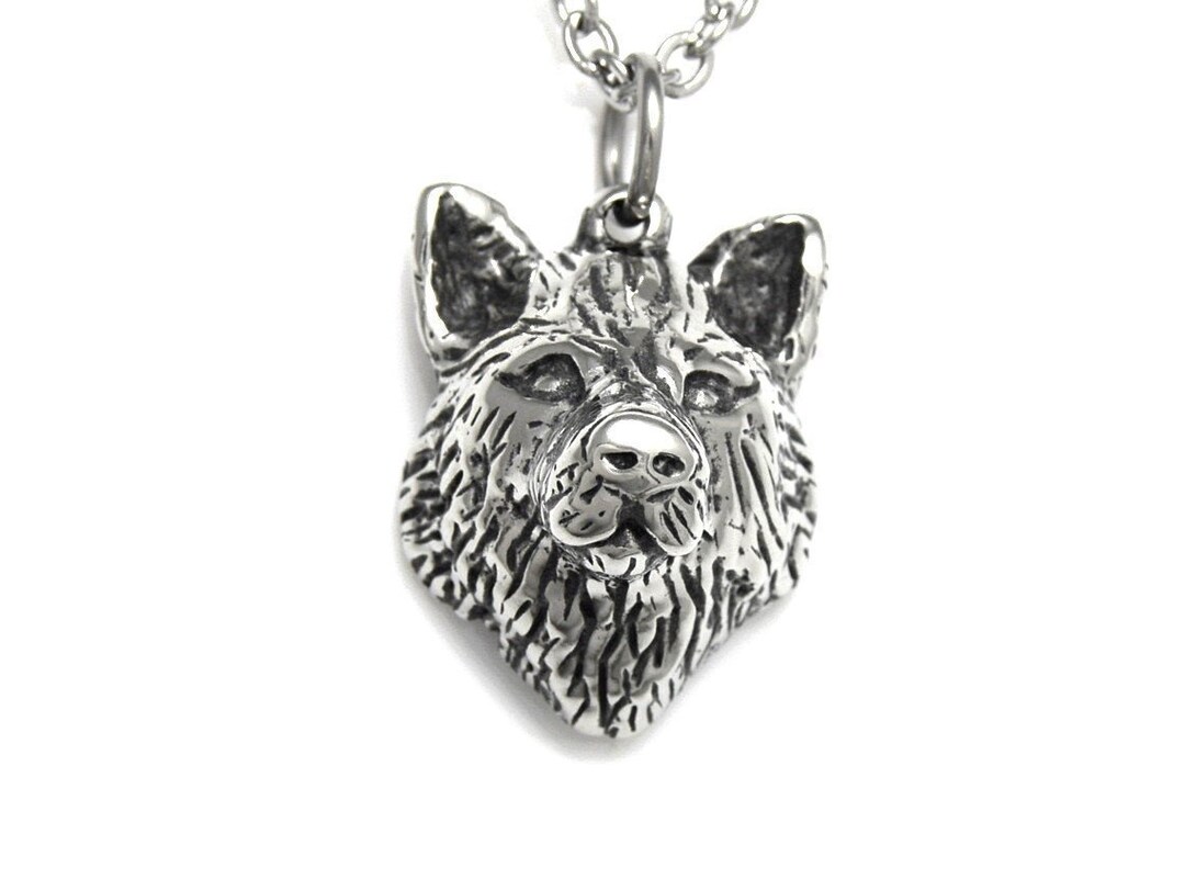 Wolf Head Pendant Necklace, Werewolf Jewelry Handmade in Pewter - Etsy
