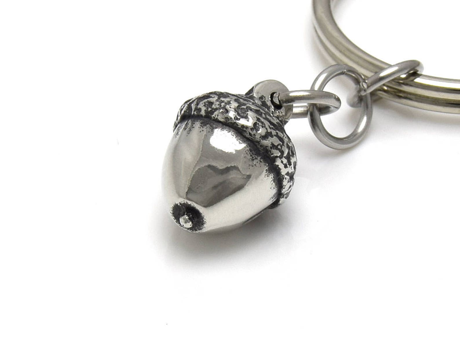 Small Acorn Keychain Nature Keyring Woodland Key Holder in | Etsy