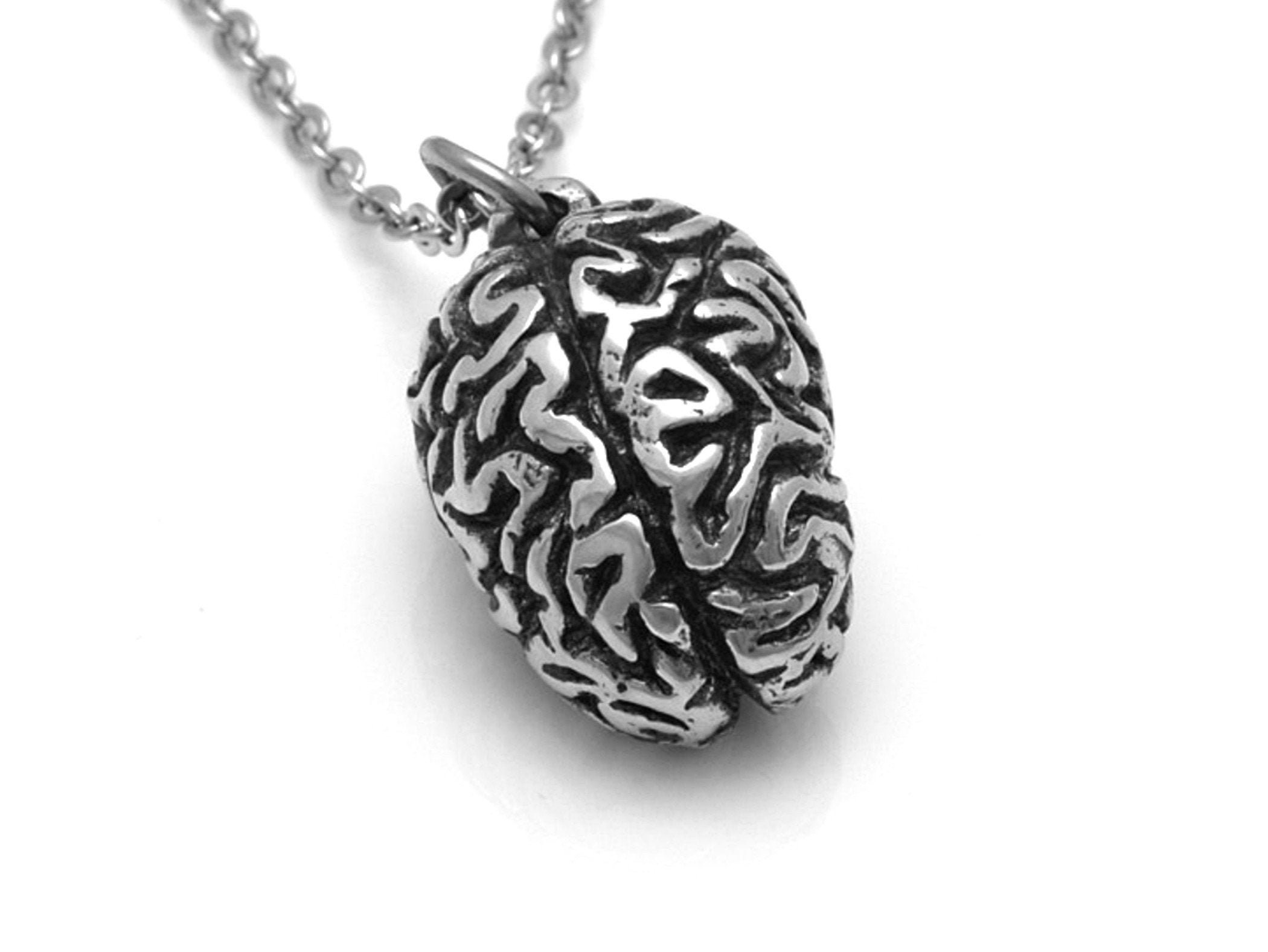 Human Brain Necklace Psychologist Jewelry Neurology Pendant | Etsy