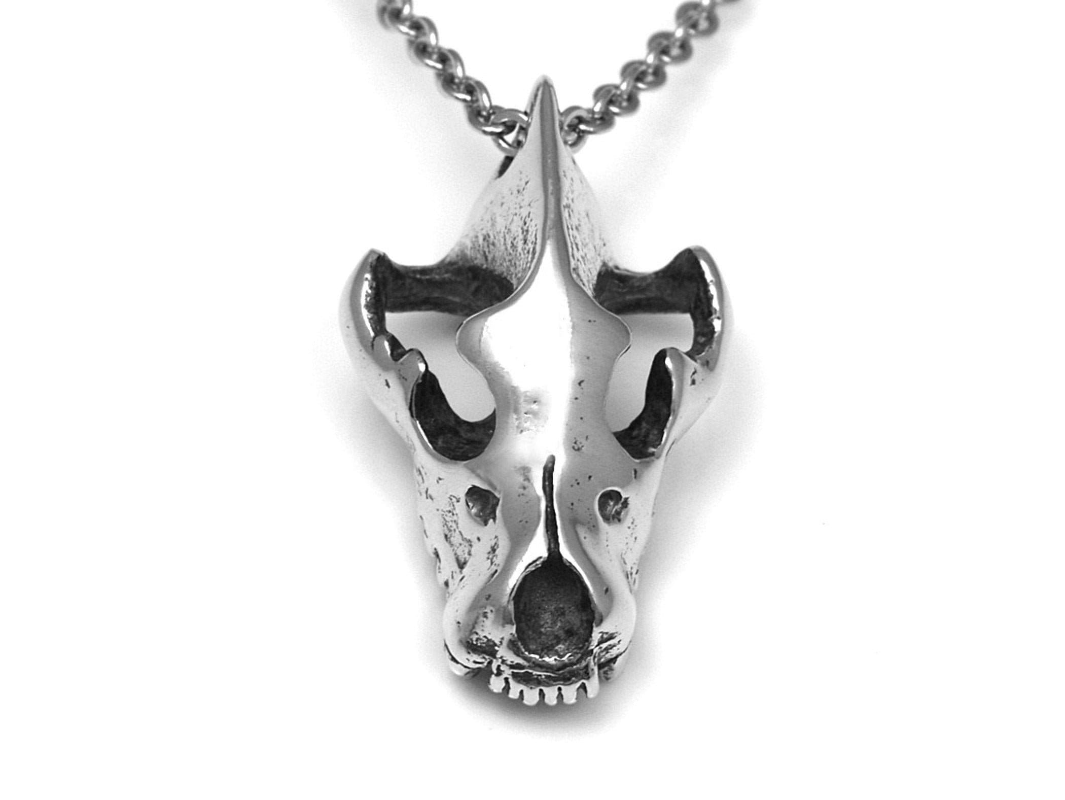 Hyena Skull Necklace Carnivore Animal Head Pendant Jewelry in - Etsy ...