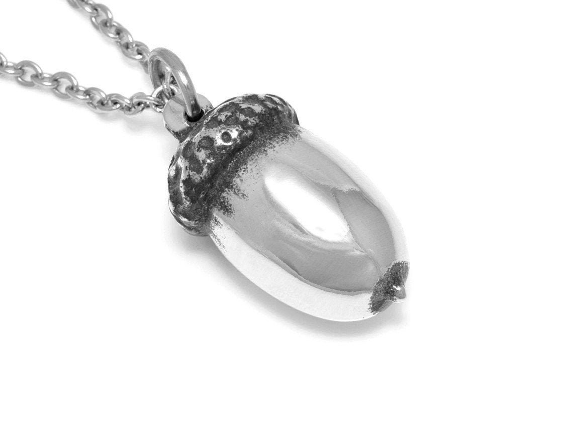 Handmade Acorn Necklace in Pewter Oak Nut Pendant Pewter | Etsy