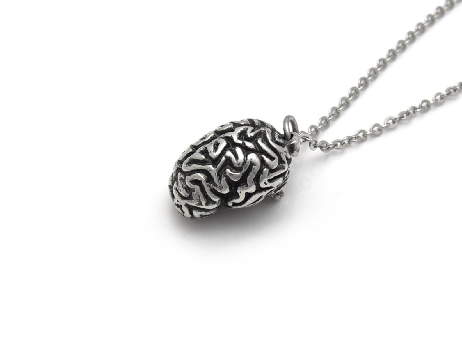 Human Brain Necklace Psychologist Jewelry Neurology Pendant - Etsy