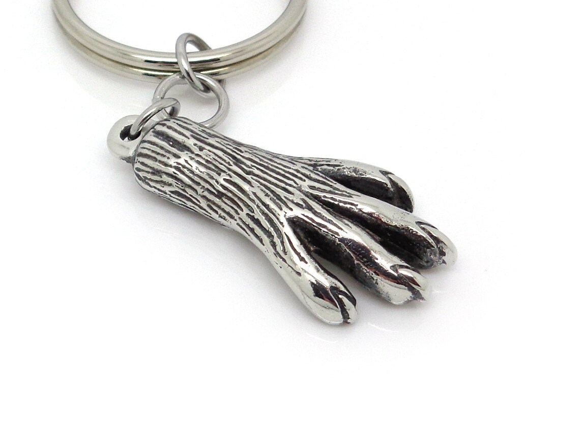 Squirrel Paw Keychain Rodent Keyring Animal Key Holder in - Etsy