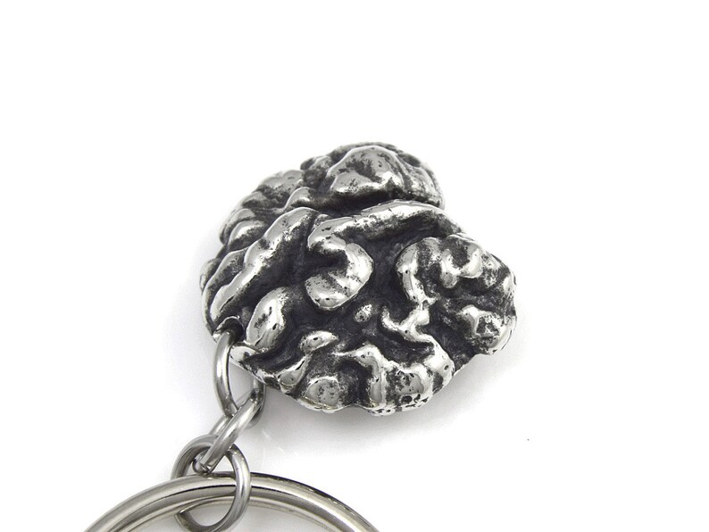 Walnut Keychain Nature Nut Food Keyring in Pewter - Etsy