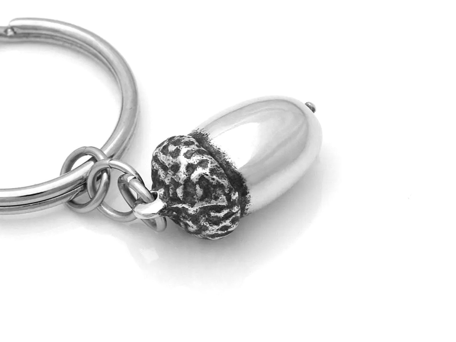 Acorn Keychain, Nature Keyring Oak Key Holder in Pewter - Etsy