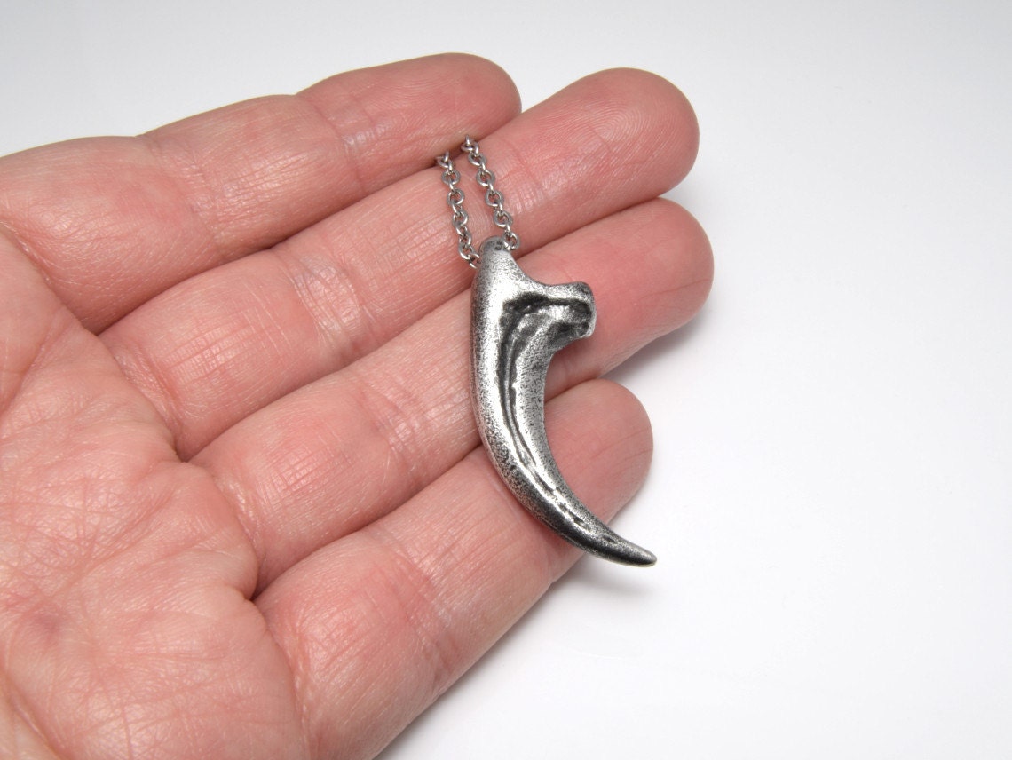 Antiqued Velociraptor Claw Necklace Dinosaur Pendant Animal - Etsy