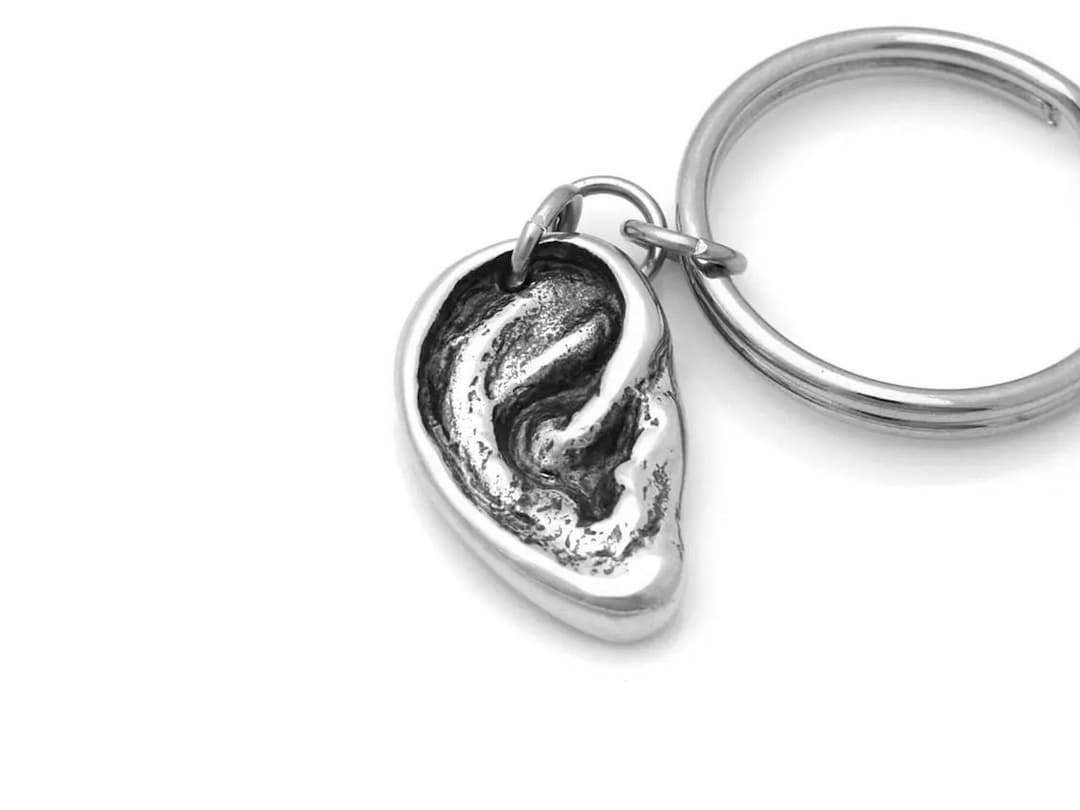 Human Ear Keychain, Handmade Anatomical Hearing Charm, Audiologist - Etsy