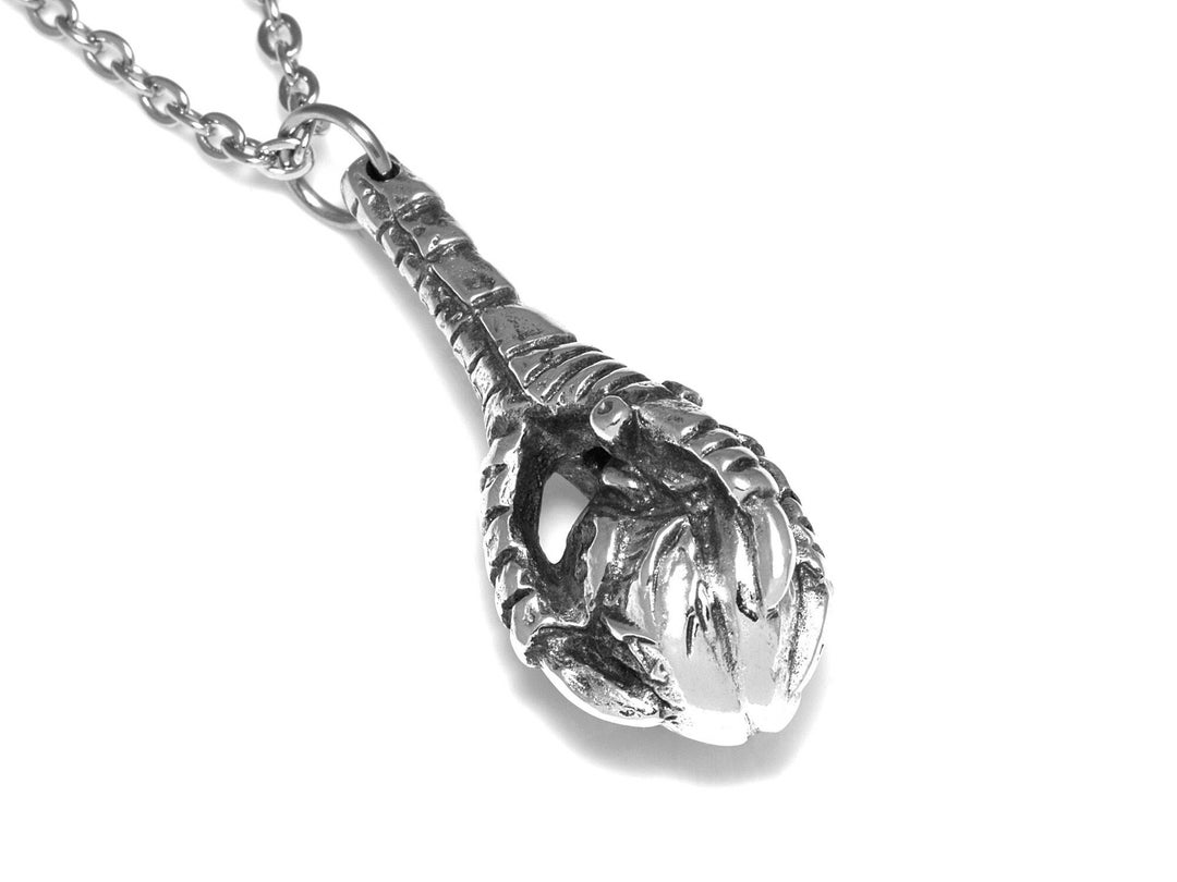 Metal Raven Claw With Human Heart Pendant Necklace - Etsy