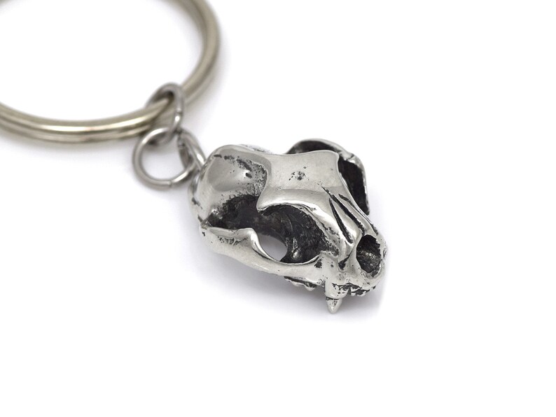 Lynx Skull Keychain Bobcat Charm Wild Cat Keyring - Etsy