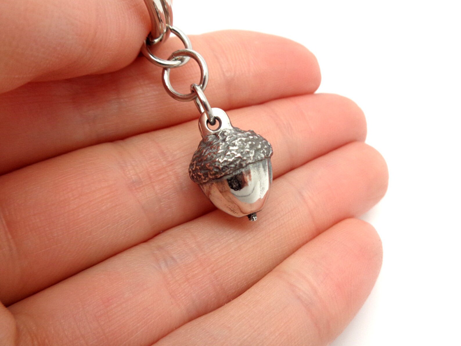 Small Acorn Keychain Nature Keyring Woodland Key Holder in | Etsy