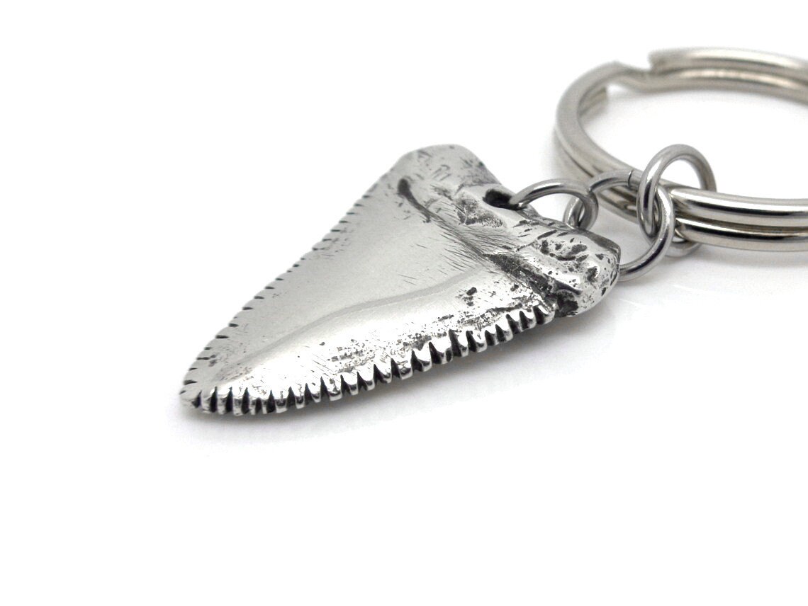 Handmade Shark Tooth Keychain Sharktooth Key Holder in - Etsy