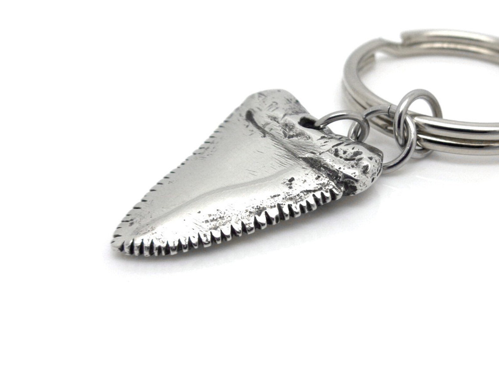 Handmade Shark Tooth Keychain Sharktooth Key Holder in - Etsy