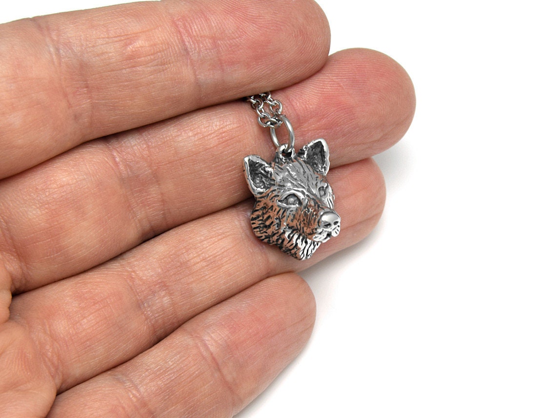 Wolf Head Pendant Necklace Werewolf Jewelry Handmade in - Etsy