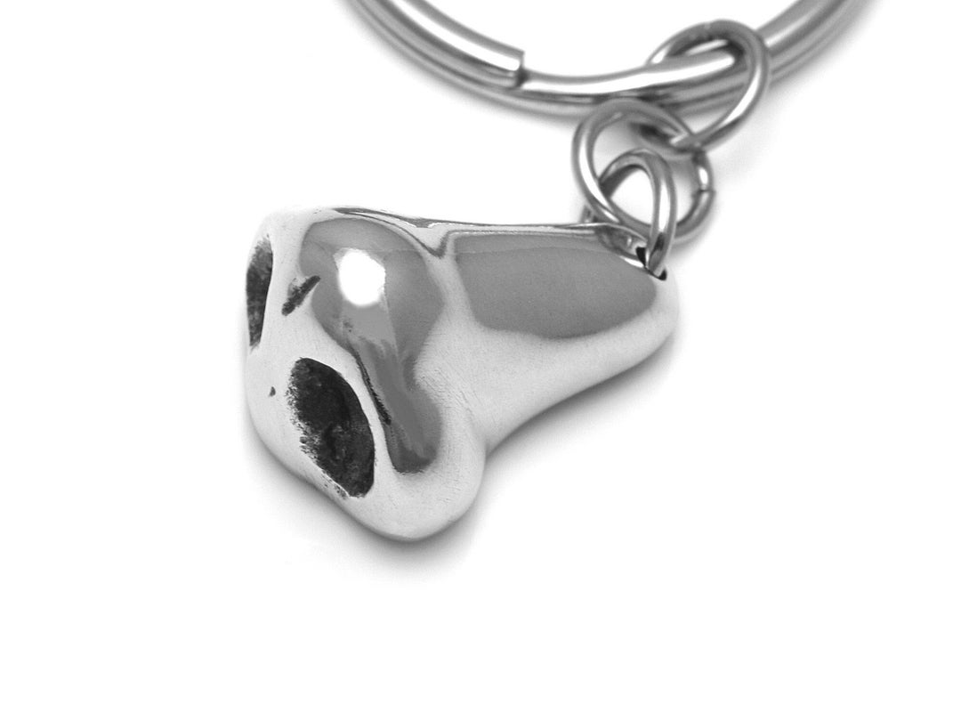 Human Nose Keychain, Handmade Anatomical Keychain in Pewter on 30 Mm ...