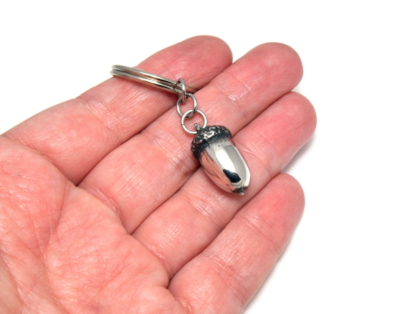 Acorn Keychain Nature Keyring Oak Key Holder in Pewter | Etsy