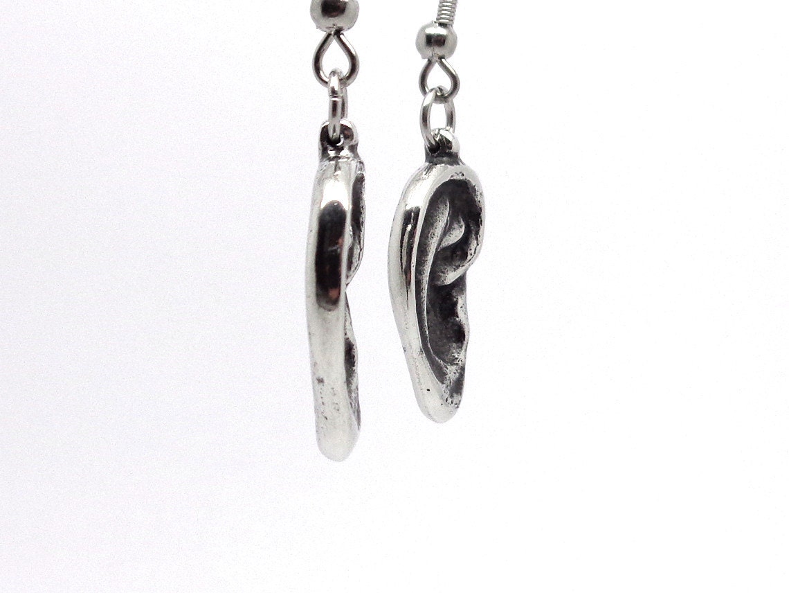 Dangle Human Ear Charm Earrings Anatomy Jewelry in Handmade | Etsy