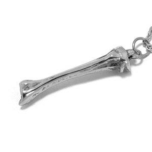 Tibia Bone Necklace, Human Anatomy Jewelry, Handmade Shinbone Pendant ...