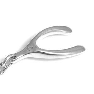 Sterling Silver Wishbone Necklace, Furcula Lucky Charm Jewelry - Etsy