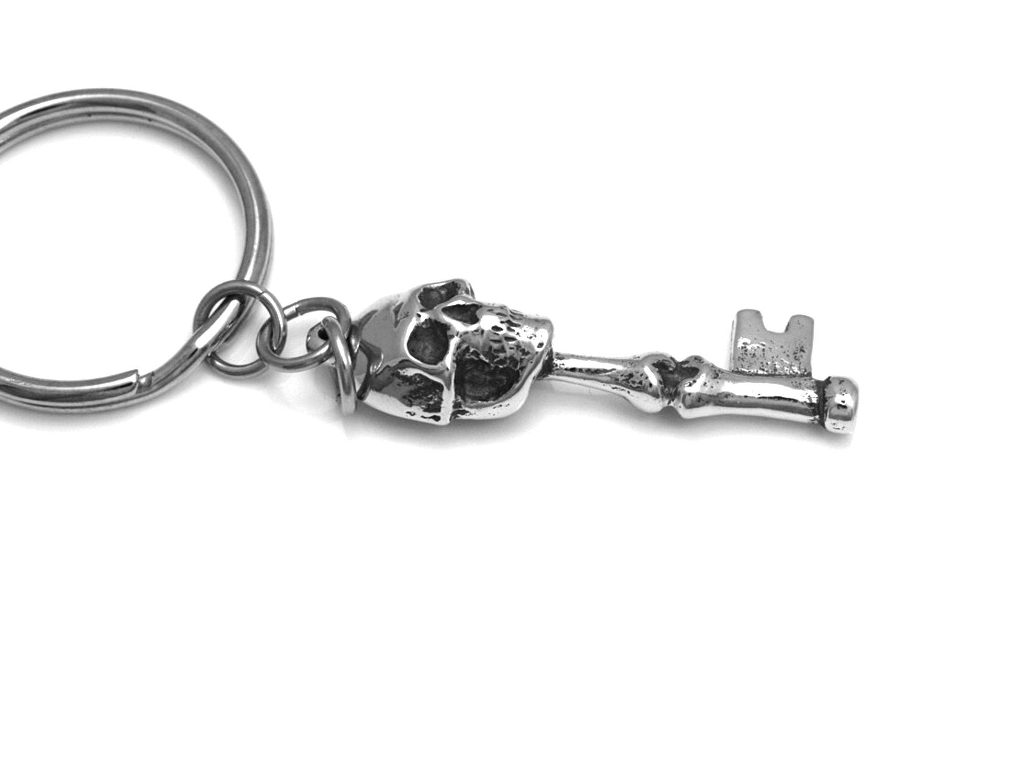Skeleton Key Keychain, Skull and Bones Key Holder - Etsy