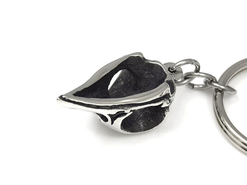 Mourning Dove Skull Keychain Bird Keyring in Pewter - Etsy