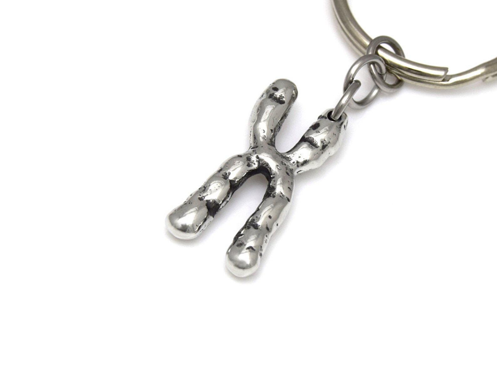 Pewter Chromosome Keychain Genetic Science Key Ring Biology - Etsy