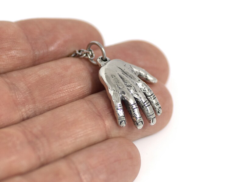 Human Hand Pendant Necklace Palmistry Palm Reading Charm - Etsy