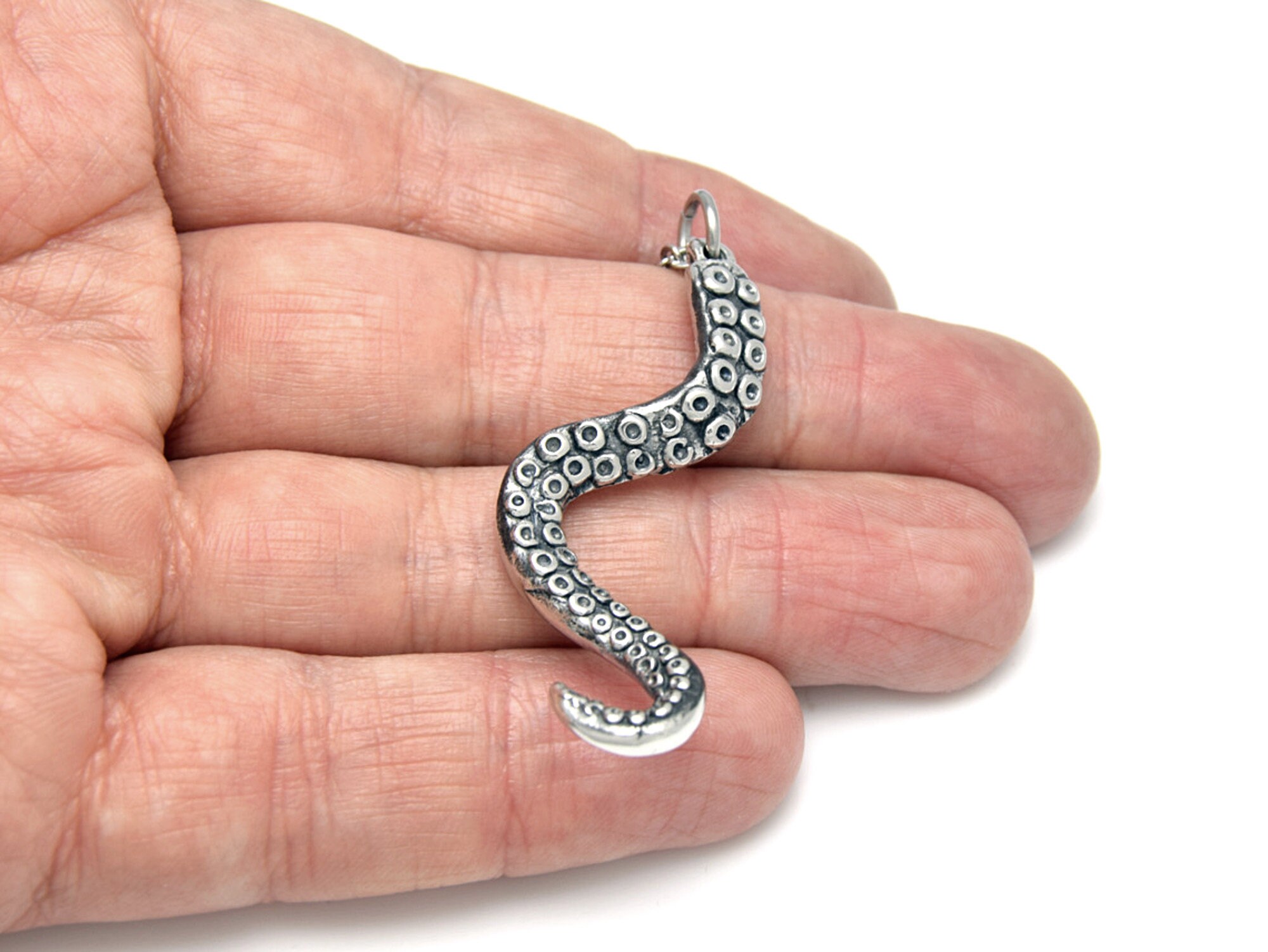 Octopus Tentacle Necklace Ocean Jewelry Kraken Pendant | Etsy