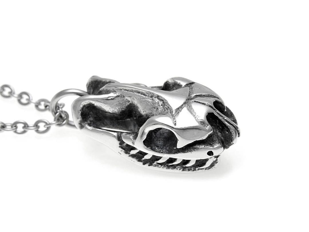 Python Skull Pendant Necklace, Snake Head Jewelry - Etsy