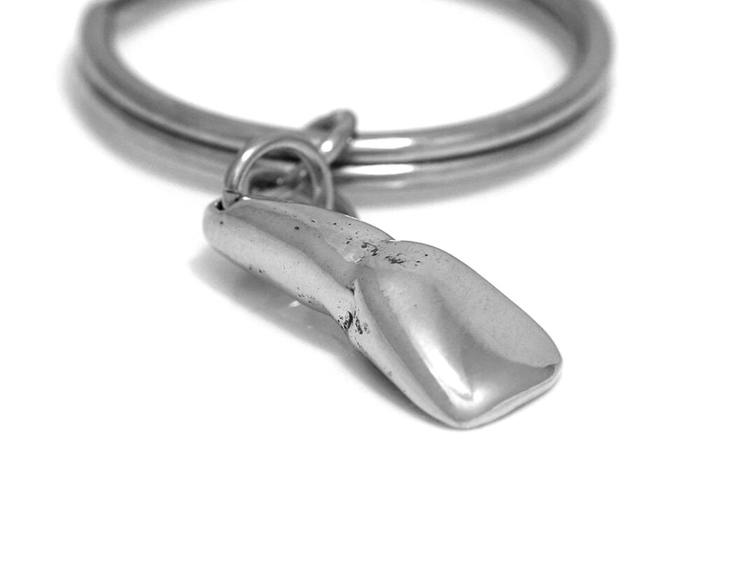 Human Front Tooth Keychain, Metal Incisor Charm, Handmade Dentist ...