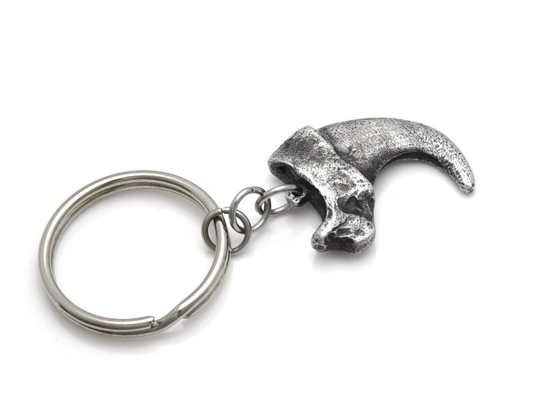 Antiqued Lynx Cat Claw Keychain Handmade Animal Keyring - Etsy