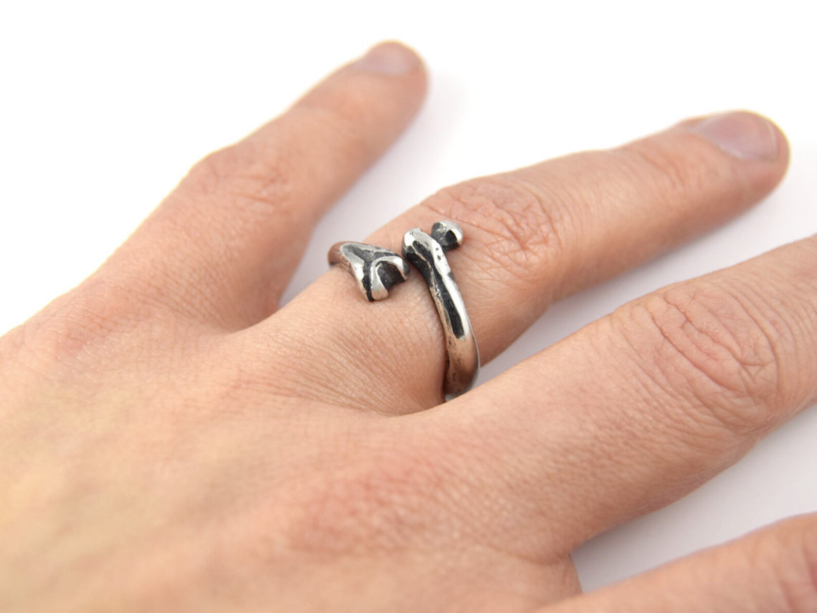 Adjustable Femur Bone Ring Handmade in Pewter - Etsy