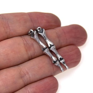 Finger Bone Earrings, Phalanx Charms, Halloween Jewelry - Etsy