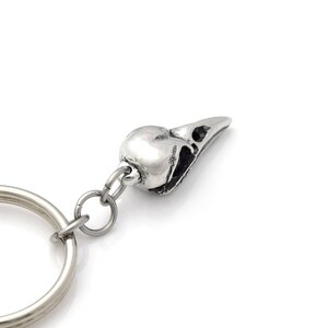 Raven Bird Skull Keychain Ornithology Charm Taxidermy Key - Etsy