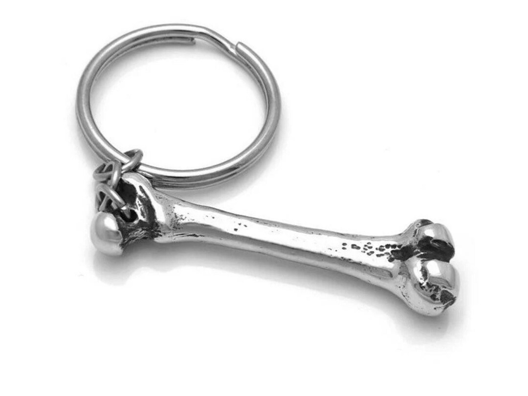 Handmade Human Femur Keychain, Medical Keyring, Pewter Bone Key Chain ...