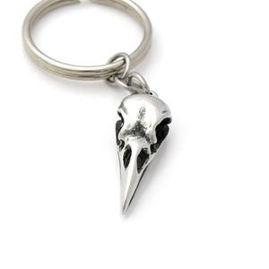 Raven Bird Skull Keychain Ornithology Charm Taxidermy Key - Etsy