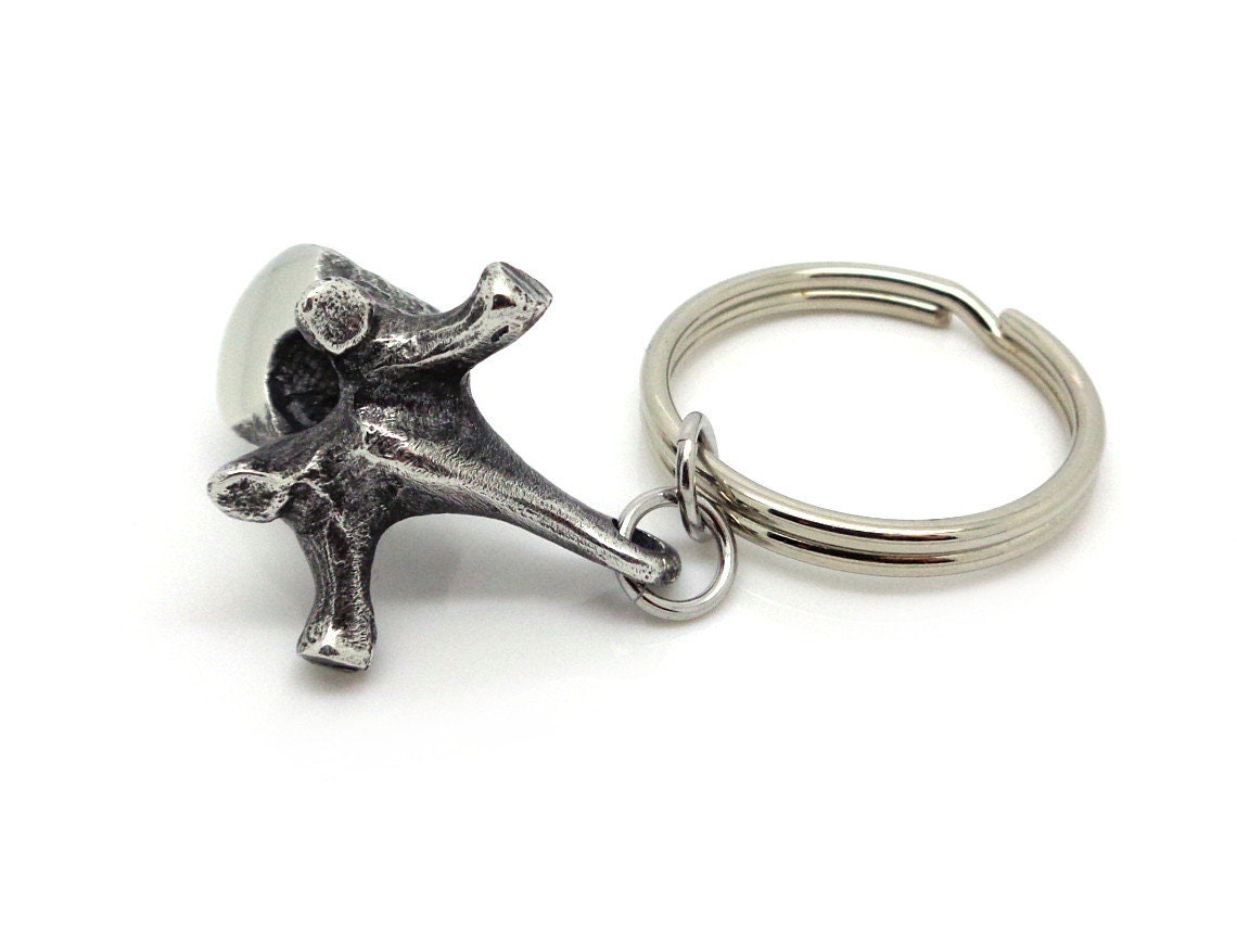 Human Vertebra Keychain in Pewter Thoracic Anatomy - Etsy